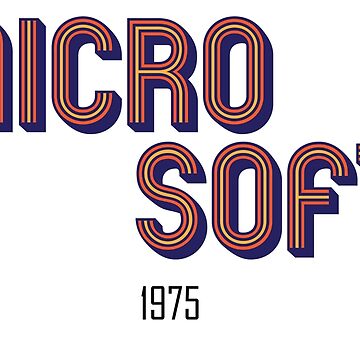 "Microsoft 1975 Logo" Sticker for Sale by vonostore | Redbubble