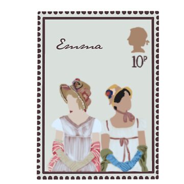 "Jane Austen Emma Stamp" Sticker for Sale by Courtney Hurt | Redbubble