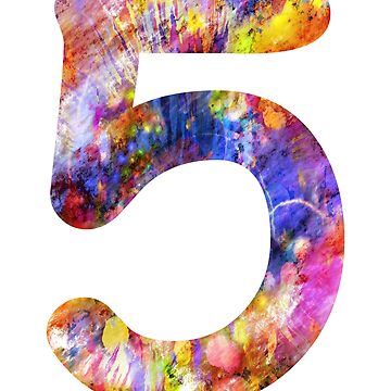 "Number 5 Colorful Five Gift" Photographic Print for Sale by Shariss ...