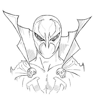 "Spawn Face Sketch " Sticker for Sale by soba94 | Redbubble