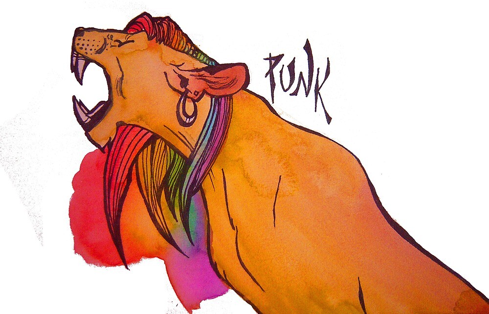 "Punk Lion" by ToddtheOdd | Redbubble