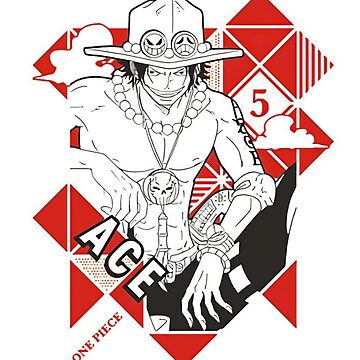 "Ace black and white" Posterundefined by OnePieceSHOP | Redbubble