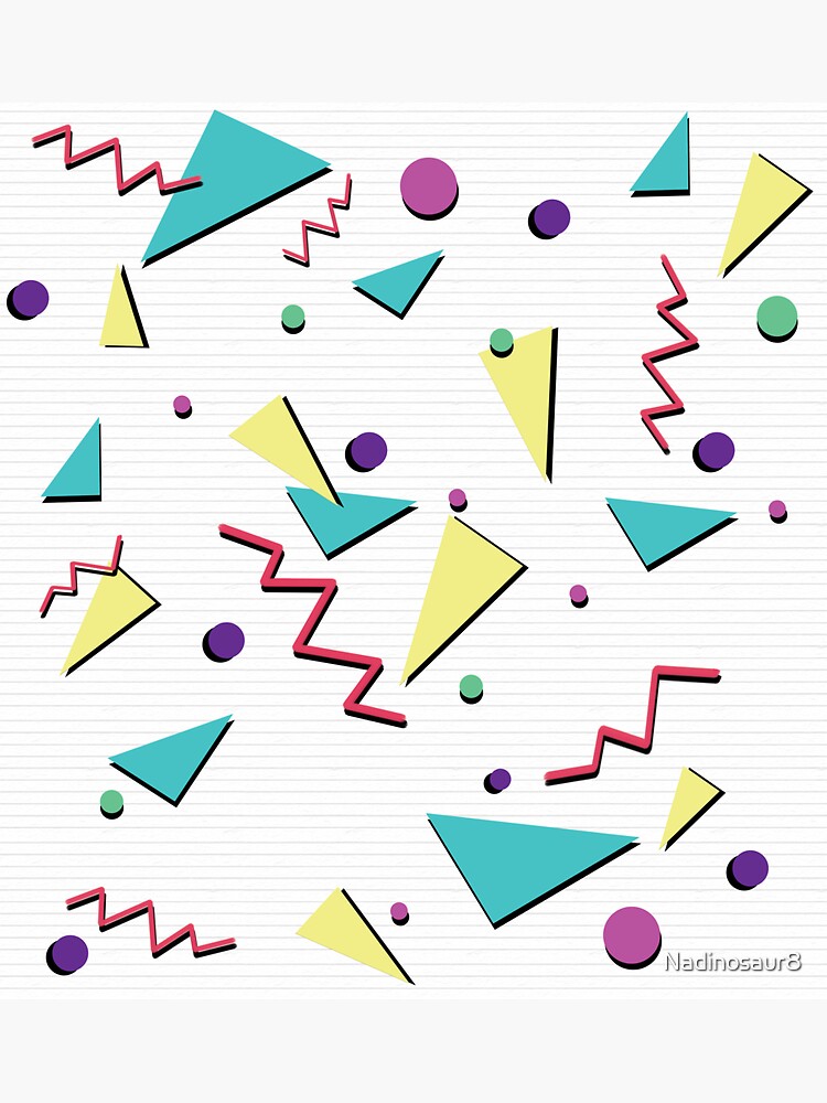 "80's triangle pattern" Sticker by Nadinosaur8 | Redbubble
