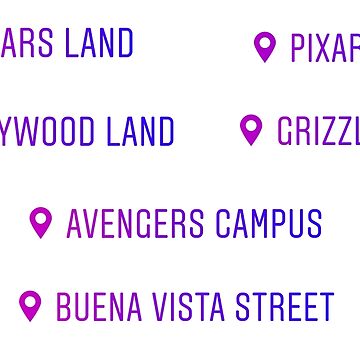 "DCA Location Sticker Pack" Sticker for Sale by Ella Freeman | Redbubble