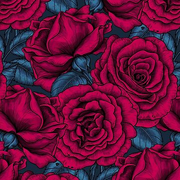"Night roses" Sticker for Sale by Katerina Kirilova | Redbubble