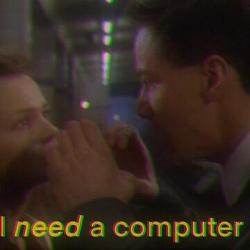 "Johnny Mnemonic needs a computer" Sticker for Sale by Cyanne Jones ...