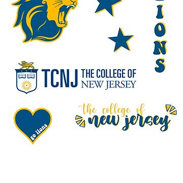 "TCNJ Pack" Sticker for Sale by collegedeck | Redbubble