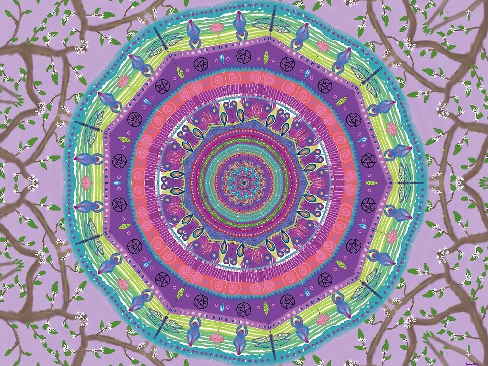 "Pagan Goddess Mandala" by JasmineKaminsky | Redbubble
