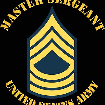 "Army - Enlisted - MSG - Master Sergeant - Blue" Sticker for Sale by ...