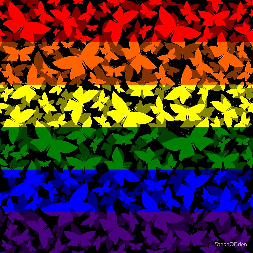 "Veil of Butterflies, Pride Series - LGBTQ" by StephOBrien | Redbubble