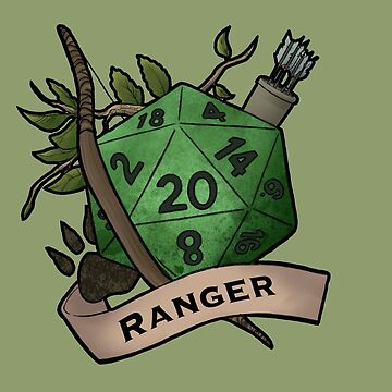 "D&D Ranger Dice" Sticker for Sale by Kimmicomics | Redbubble