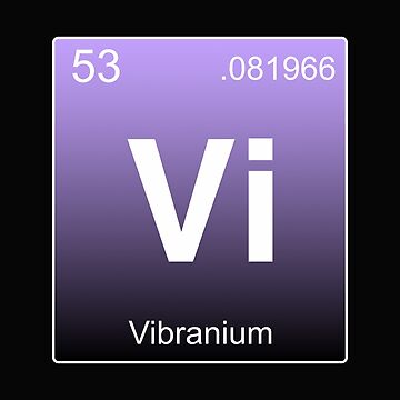 "Vibranium Periodic Table of Elements" Sticker for Sale by imakemovies ...