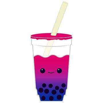 "Bisexual boba" Sticker for Sale by Miles Reinstein | Redbubble