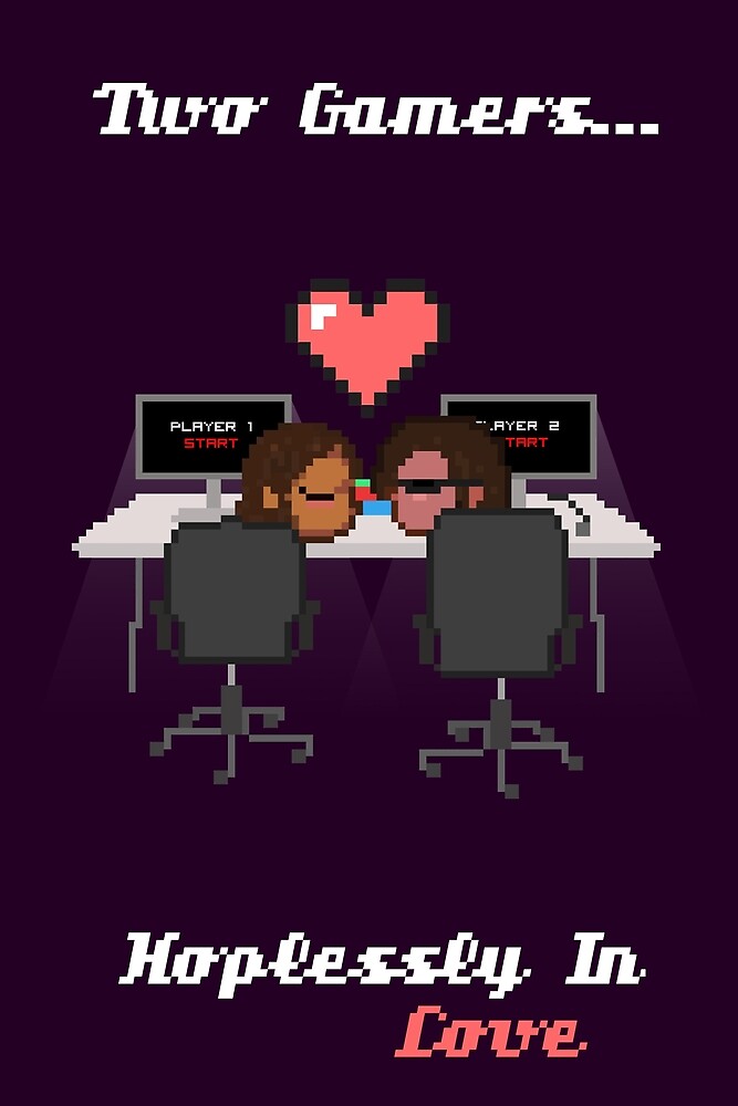 "Cute Gamer Couple" by Jakekuma | Redbubble