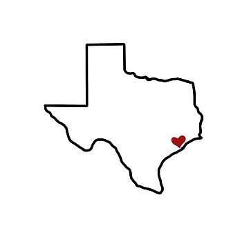 "Houston Heart in Texas" Sticker for Sale by sunnnysu | Redbubble