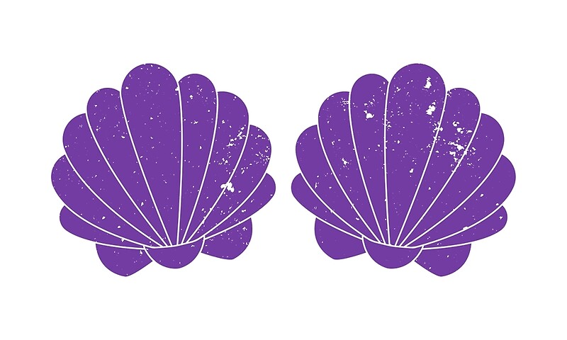 "Purple Mermaid Shells" Art Prints by khatii | Redbubble