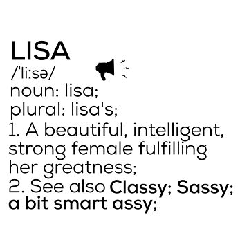 "Lisa Name Definition" Art Board Print for Sale by Teelogic | Redbubble