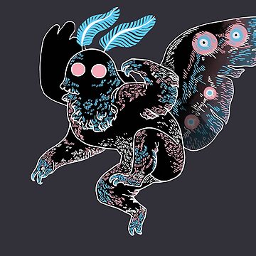 "Transgender Mothman" Sticker for Sale by AEMontgomery | Redbubble