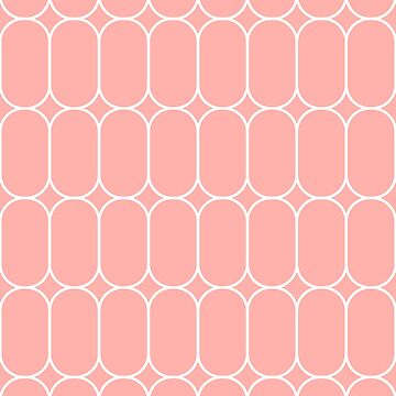 "Mod Pods Geometric Pattern in Pastel Blush Pink and White" Shower ...