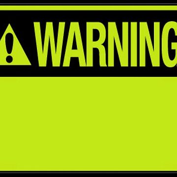 "Blank Lime Green Warning Hazard Sign" Poster for Sale by ...
