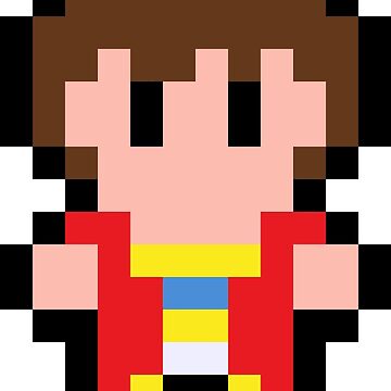 Tarjetas de felicitación for Sale con la obra «Pixel Alex Kidd» de ...
