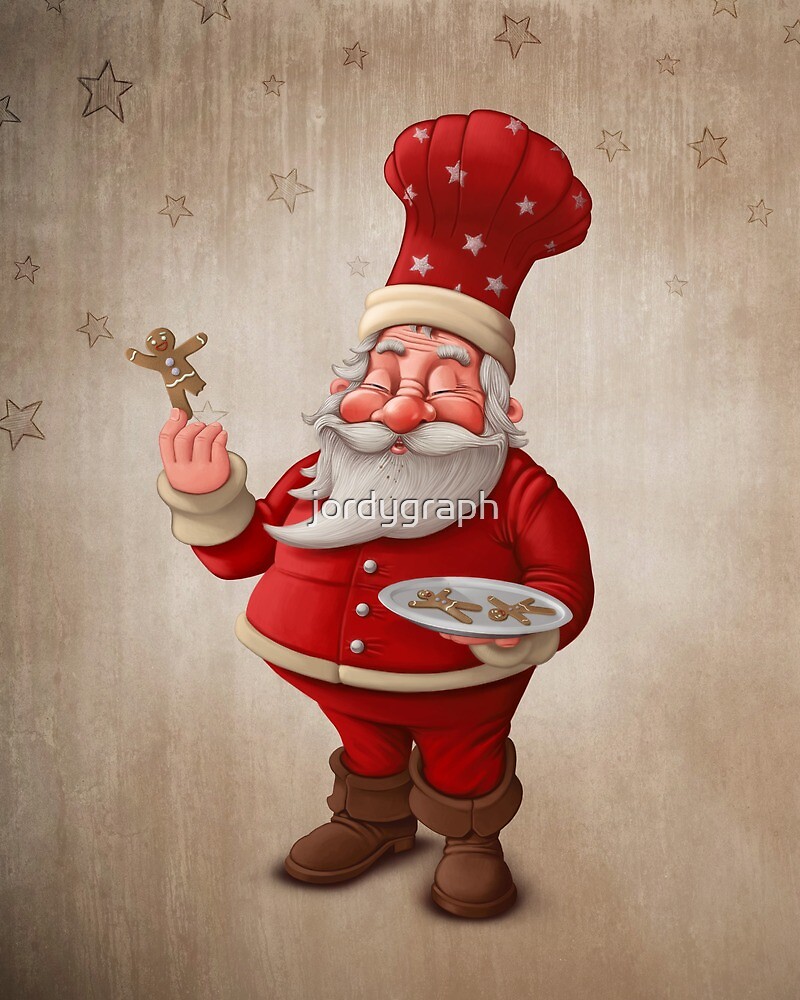 "Santa Claus pastry cook" by jordygraph | Redbubble