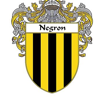 Pegatina for Sale con la obra «Escudo de armas de Negron / cresta de la ...