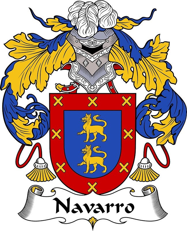 "Navarro Coat of Arms/Family Crest" Canvas Prints by William Martin ...