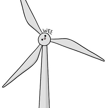 "Happy Wind Turbine Sticker" Sticker for Sale by apinya-artsy | Redbubble