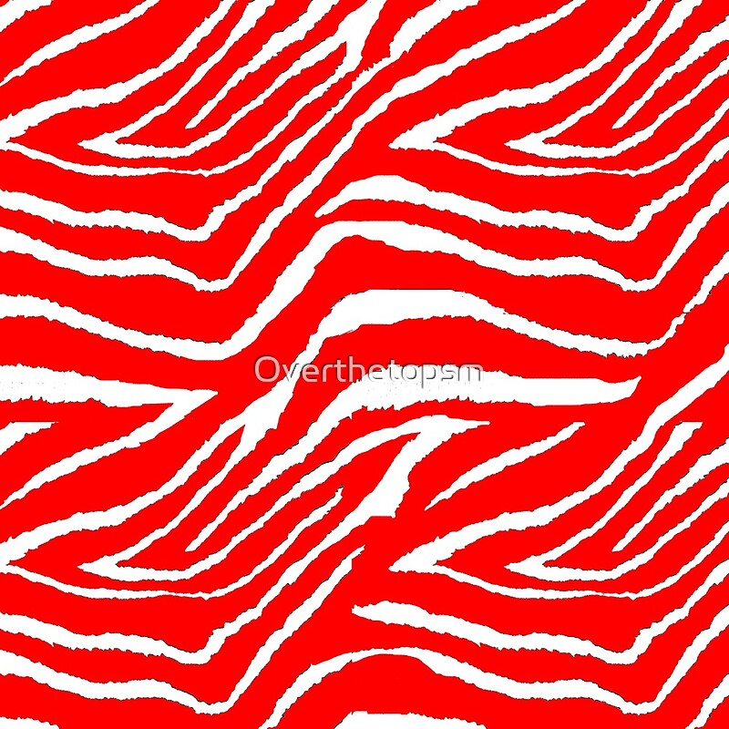 "Zebra Red and White 2" by Saundra Myles | Redbubble