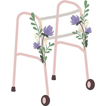 "Pink Walker with Flowers" Sticker for Sale by Treasure Chestnut ...