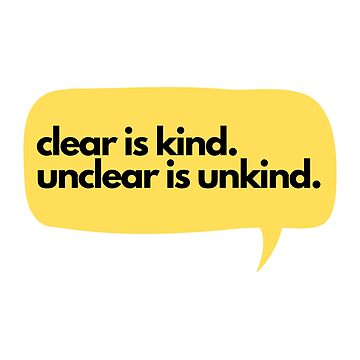 "Clear is Kind" Sticker for Sale by fatinasnan | Redbubble