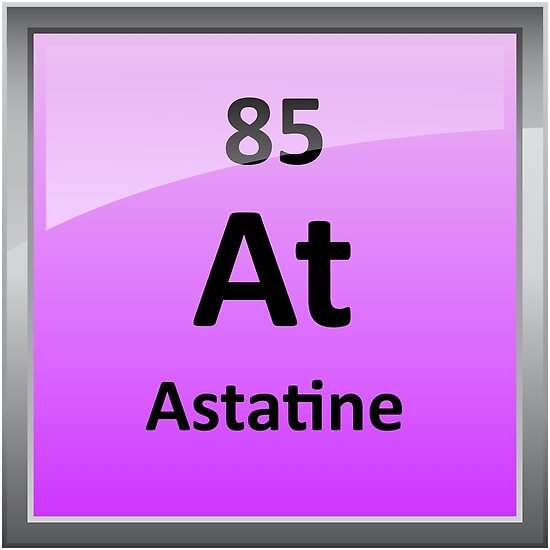 "Astatine Periodic Table Element Symbol" Poster by sciencenotes | Redbubble