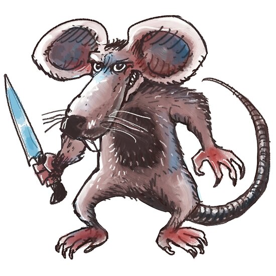 "angry rat with knife" Poster by anticute | Redbubble