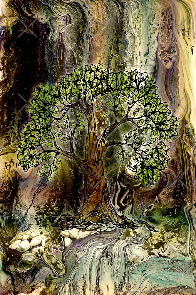 "Tenacity: Tree Growing by a Cliff" by Kathryn Andersen | Redbubble