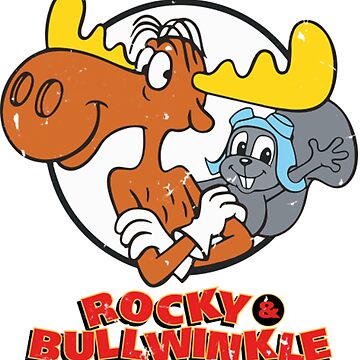 "Rocky And Bullwinkle " Sticker for Sale by btuians | Redbubble