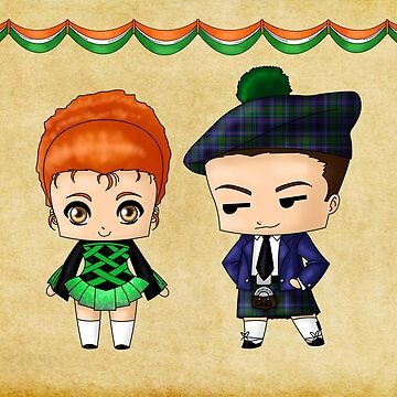 "Irish Chibis" Sticker for Sale by artwaste | Redbubble
