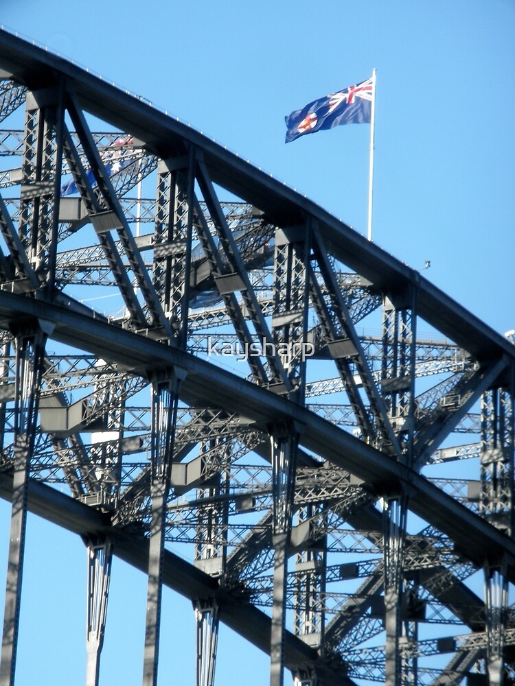 "Two Flags, Sydney Harbour Bridge, Australia." by kaysharp | Redbubble