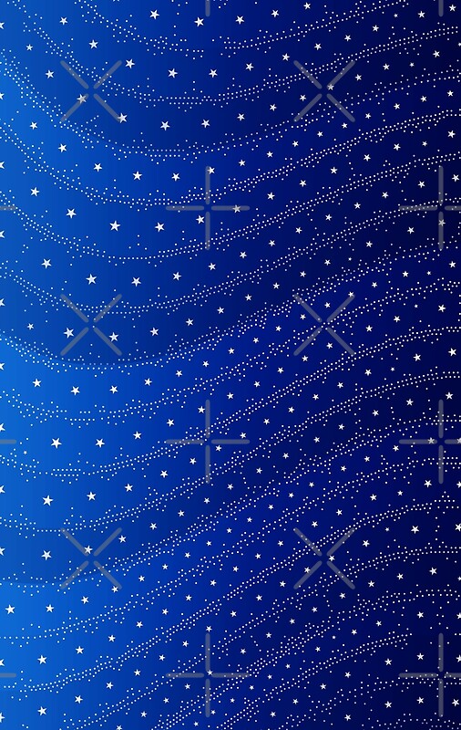 "Star Stripes Navy Blue Abstract Space Pattern Design" by patternsoup ...