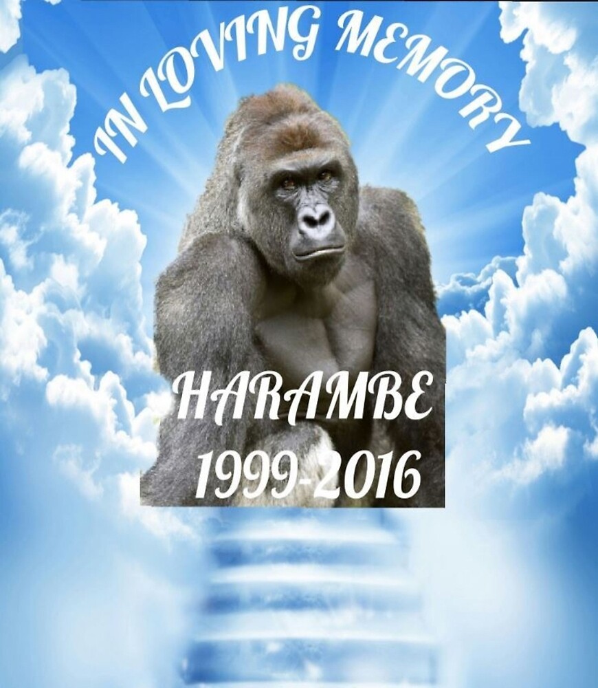 "Harambe: In Loving Memory " by TheEmmanuelS | Redbubble