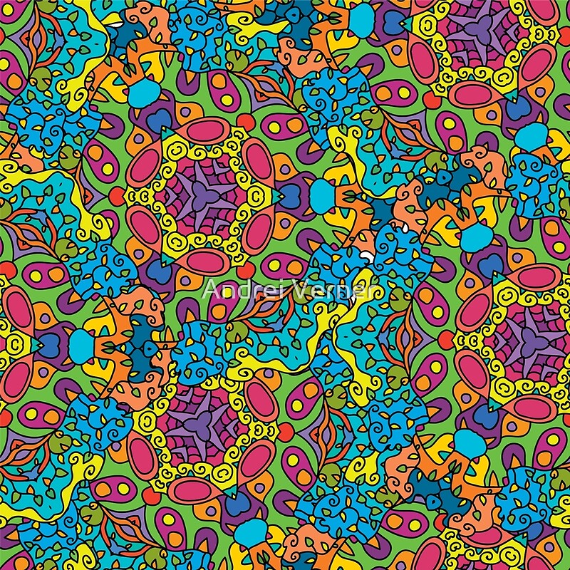 "Psychedelic LSD Trip Ornament 0006" by Andrei Verner | Redbubble