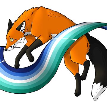 "Pride Flag Fox - Gay [Male]" Sticker for Sale by xDire | Redbubble