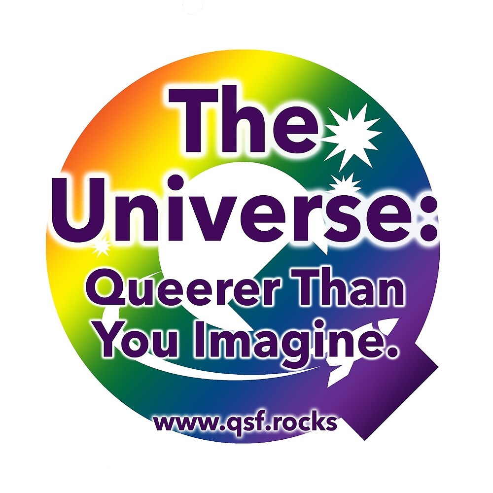 "QSF Universe Logo - White" by queerscifi | Redbubble