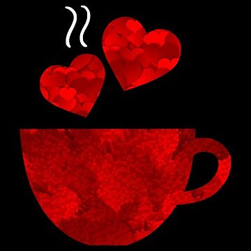 "Cute, red cup with hearts" Sticker for Sale by MadTeaDesign | Redbubble