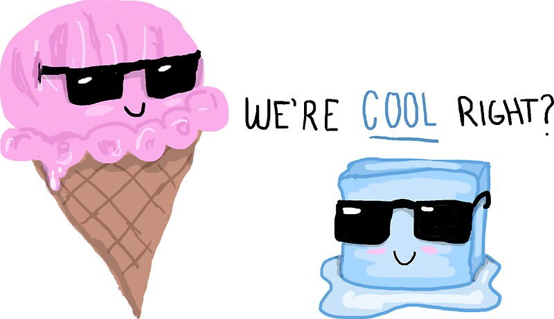 "We're cool right? " Stickers by Loveisalluneed | Redbubble