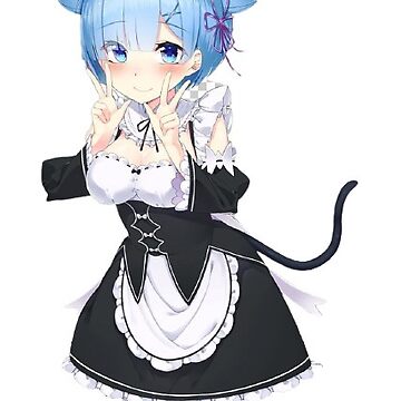 "Re:Zero - Cat Rem" Sticker for Sale by Hydr0FFA | Redbubble