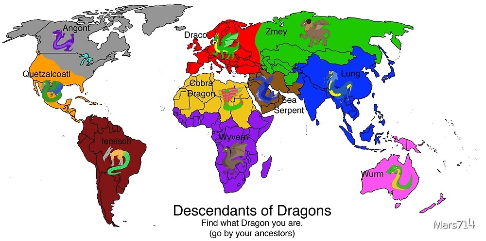 "Descendants of Dragons Map" by Mars714 | Redbubble