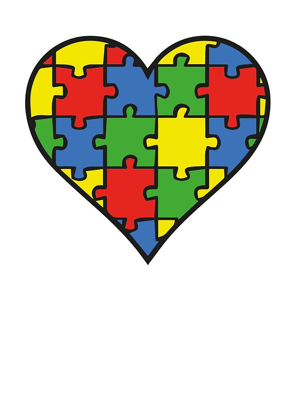 "Autism Awareness Heart" Stickers by DesignFactoryD | Redbubble