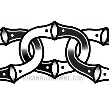 "CHAINED UP" Sticker for Sale by Rhi Rhi | Redbubble
