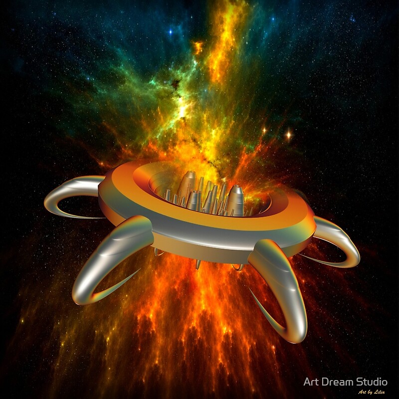 "Alien City In Space" by Lily D | Redbubble